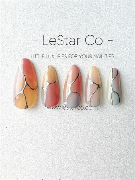 Reusable Rainbow Stained Glass Window Premium Press On Nails Gel Fake