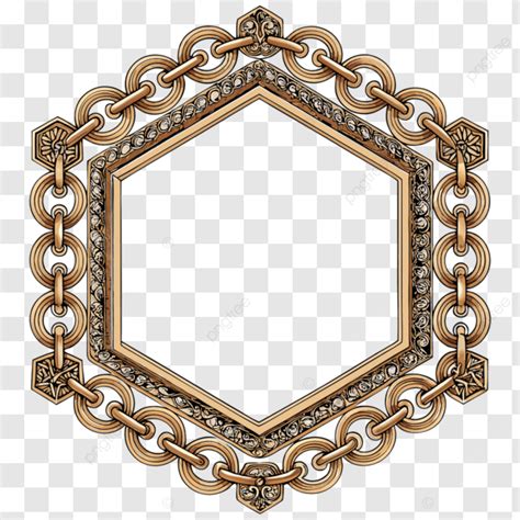 Victorian Art Vector Hexagonal Frame Hexagonal Victorian Art Art Png