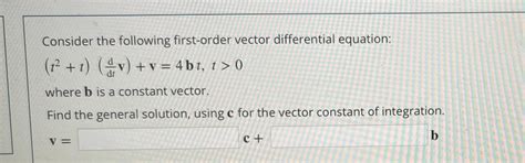 Solved Consider the following first-order vector | Chegg.com