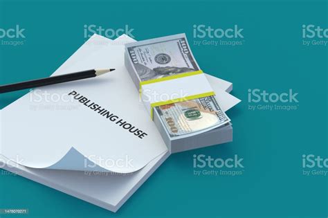 돈 근처에 비문 출판사가 있는 종이 시트 더미 인쇄 책 개념입니다 저자 수수료 베스트 셀러 3d 렌더링 3차원 형태에 대한 스톡