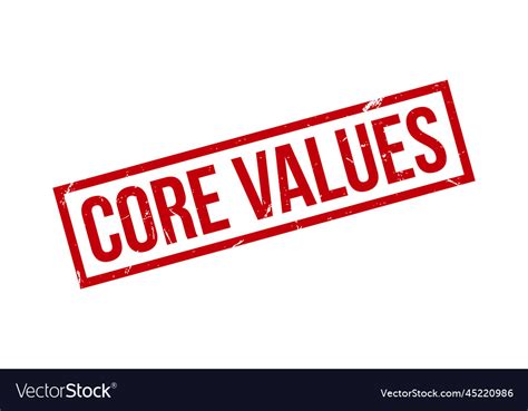Core Values Rubber Stamp Seal Royalty Free Vector Image