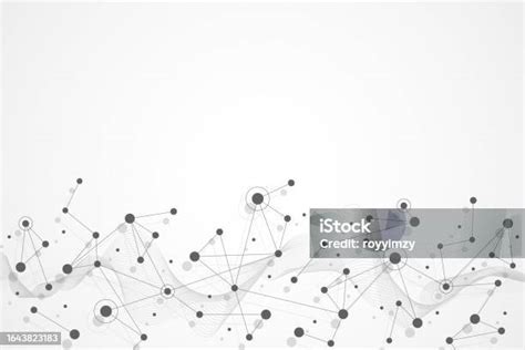 추상적인 기술 점과 선 연결 디지털 글로벌 비즈니스 개념 디자인 배경 소셜 네트워크 통신 벡터 그림 0명에 대한 스톡 벡터 아트