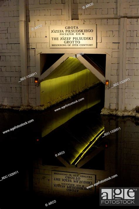 Jozef Pilsudski Grotte Salzbergwerk Wieliczka Polen Stock Photo
