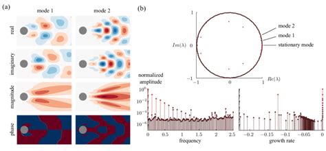 DMD Analysis Of Cylinder Flow A The First And Second DMD Modes With Download Scientific