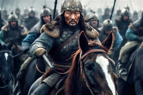 Premium Photo Genghis Khan Mongol Khan Timujin Warrior Emperor