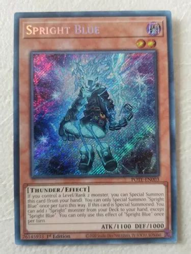 Yugioh Spright Blue Pote En003 Secret Rare 1st Edition MercadoLibre