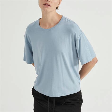 Push Pull Tee Blue Haze Third Form Capsule Wardrobe Essentials Shop Australian