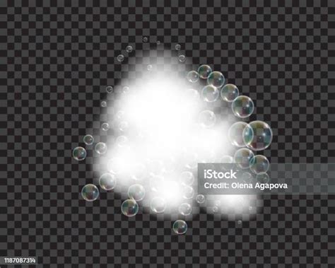 투명 한 배경에 거품 격리 벡터 그림 목욕 거품 비누입니다 샴푸와 비누 거품 거품 벡터 그림입니다 3차원 형태에 대한 스톡 벡터 아트 및 기타 이미지 Istock
