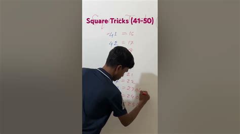 Square Tricks 41 50 Mathsschool Highermath Class10 Mathtrick