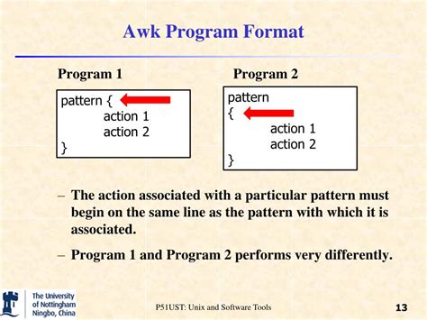 Ppt Unix And Software Tools P51ust Awk Programming Powerpoint