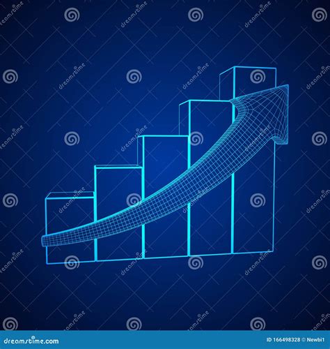 Bar Graph With Arrow Grow Chart Business Concept Stock Vector Illustration Of Concepts