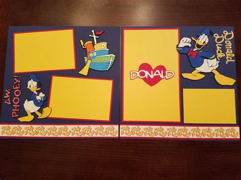 Disney Donald Duck Aw Phooey Premade Scrapbook Etsy Premade