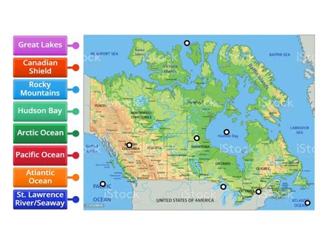 Canada Physical Features Labelled Diagram