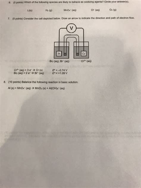 Solved Points Assign Oxidation Numbers For All Of Chegg Com