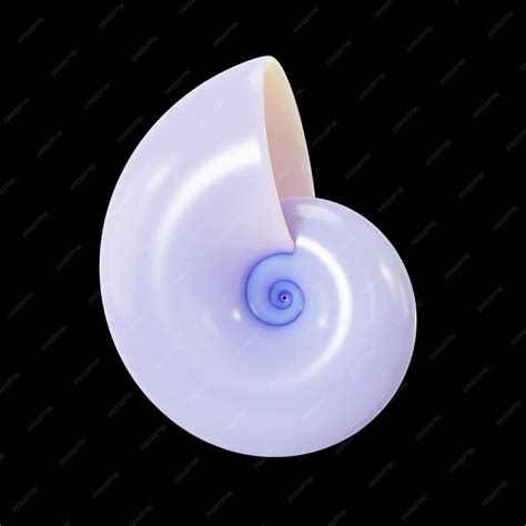 Premium Photo Purple Spiral Shell With Pearlescent Sheen 3d Render