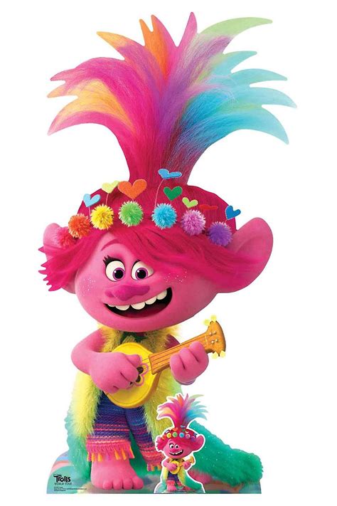 Ukulele Official Trolls World Tour Cardboard Cutout Ile Prenses Poppy