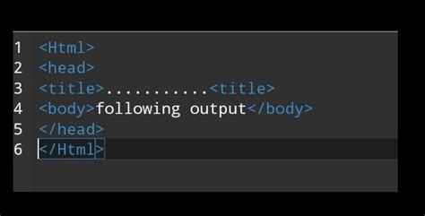 Write A Html Code For Following Output Brainly In