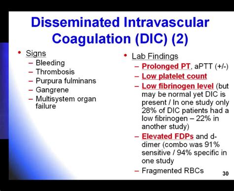 Types Of Coagulation In Disseminated Intravascular Coagulation