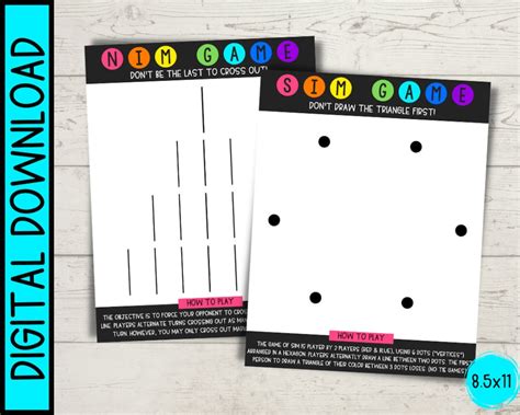 sim game nim game road trip activity car game combo printable games