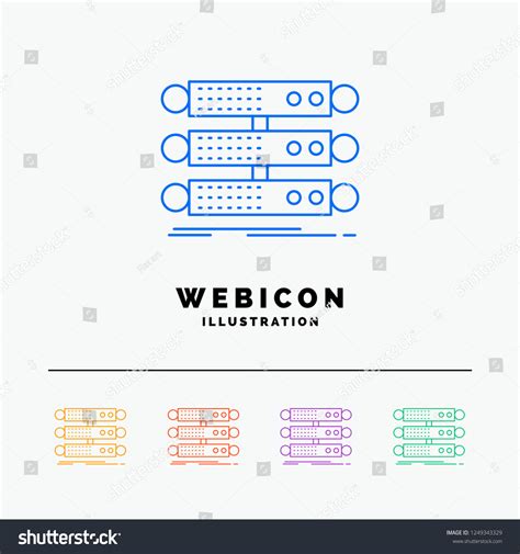 Server Structure Rack Database Data 5 Stock Vector Royalty Free 1249343329 Shutterstock