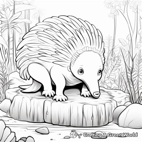 Echidna Coloring Pages Free And Printable