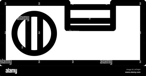 Tool Icon With Simple Line Drawing In Black And White Leveler Vector