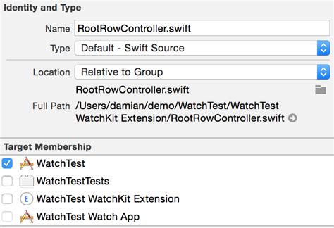 Watchkit Error Unable To Instantiate Row Controller Class Damian Mehers Blog
