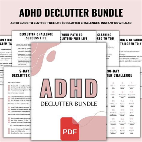 Adhd Cleaning Planner Bundle Printable Cleaning Planner Declutter Home