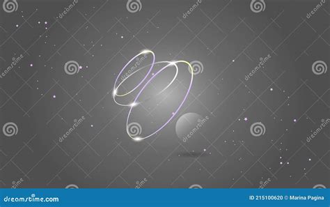 Glowing Ovals Abstact Background Geometric Shapes Vector Illustration