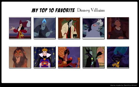 My Top 10 Favorite Disney Villains Update By Sp Goji Fan On Deviantart