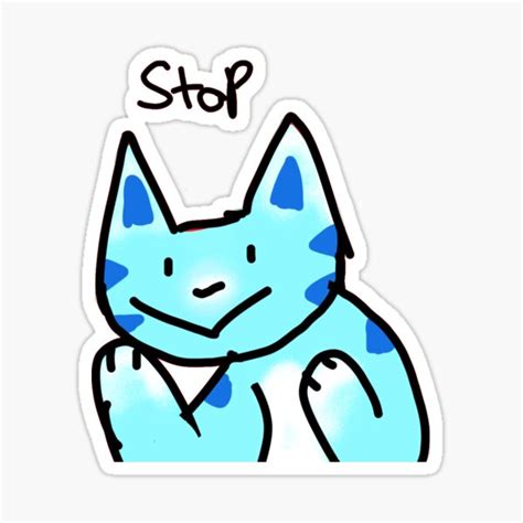 Cat With Blue Eyes Sticker For Sale By Lazzy Artist Redbubble