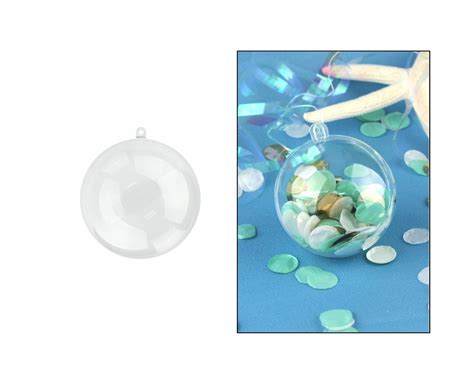 Clear Plastic Fillable Bauble 6cm Au