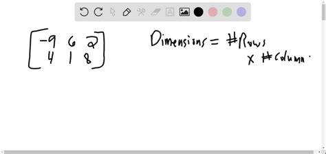 solved find the dimension of each matrix identify any square column