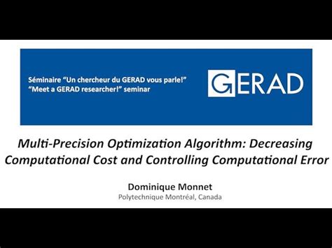 Free Video Multi Precision Optimization Algorithm Decreasing