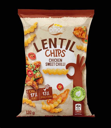 Oho Lentil Chips Chicken Sweet Chilli Gbb