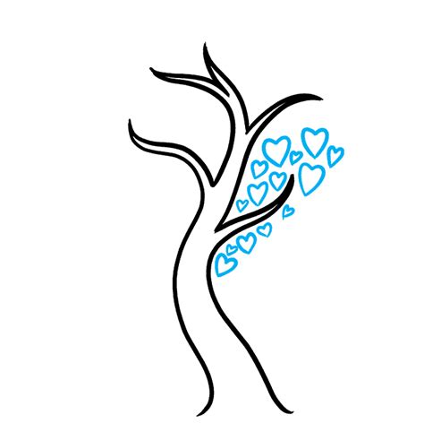 How To Draw A Heart Tree Really Easy Drawing Tutorial