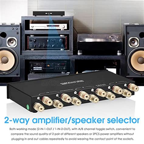 2 Zone Amplifier Speaker Selector Box Passive Audio Switcher For Home Stereos Bigamart