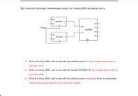 Answered Q1 Given The Following Combinational Bartleby