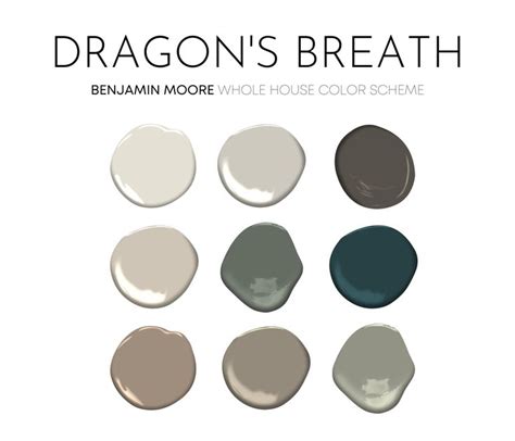 Dragons Breath Benjamin Moore Paint Palette Warm Neutrals Color