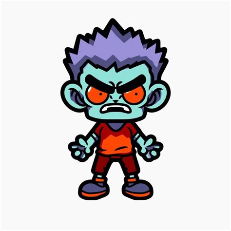 Zombies Chibi Vecteur Premium