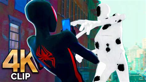 Miles Morales Vs Spot Fight Scene Spider Man Across The Spider Verse 2023 Movie Clip 4k