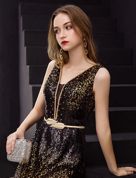 A Line Minimalist Elegant Party Wear Formal Evening Dress V Neck Sleev