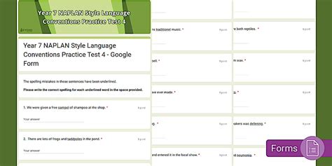 Year 7 Naplan Language Conventions Practice Test Beyond