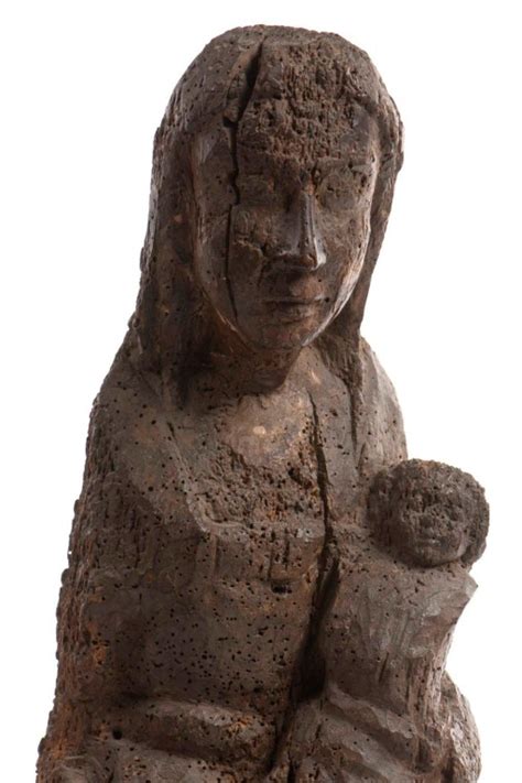 Lot Nossa Senhora Em Majestade O Menino Jesus Escultura Em