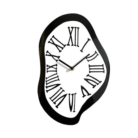 Jicheng Melting Clock Roman Numeral Clock Distorted Wall Clock For Shop