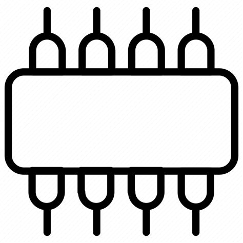 Integrated Circuit Electronic Components Monolithic Sound Chip Icon Download On Iconfinder