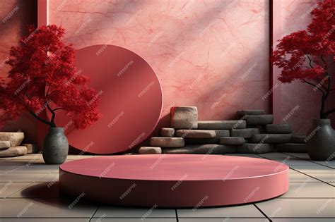Premium Photo Geometric Shape Form Rendering In Minimal Scene