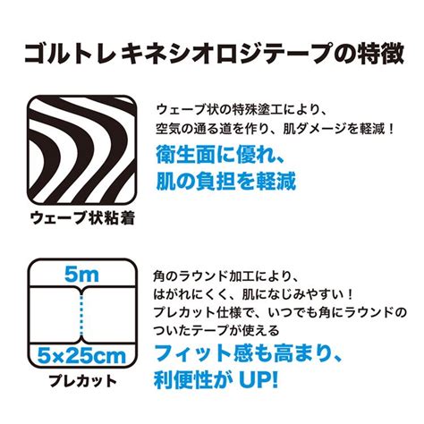 ゴルフ テーピング 絆創膏 Golトレ ゴルトレ プロキャディ 愛用 キネシオロジテープ プレカットロールタイプ 日本正規品 朝日ゴルフ用品
