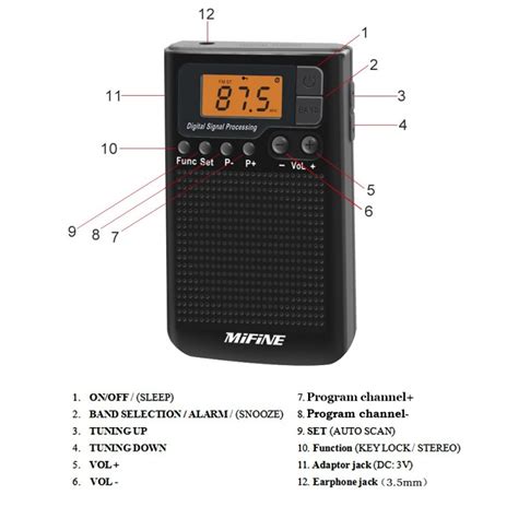 Mifine Liquid Crystal Display Fm Am 2 Band Digital Tuning Radio With
