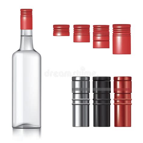 Glass Vodka Bottle With Cap Stock Vector Illustration Of Party